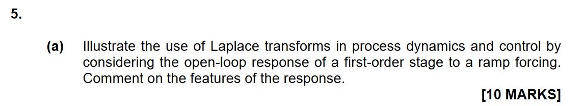 Solved (a) Illustrate the use of Laplace transforms in | Chegg.com