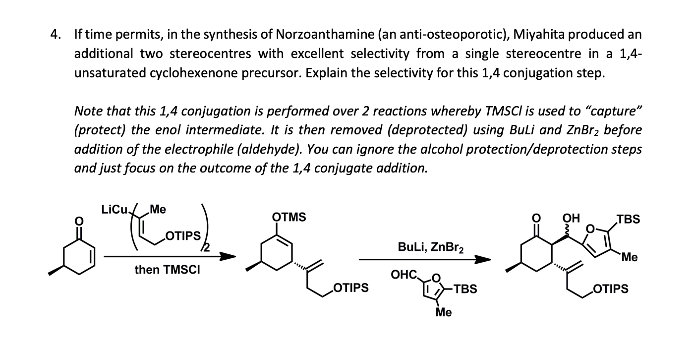 Solved 4. If time permits, in the synthesis of | Chegg.com