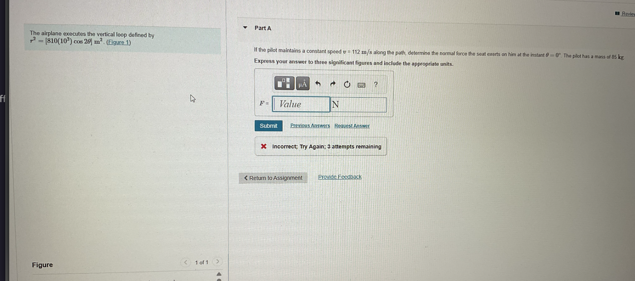 Solved Part A If the pilot maintains a constant speed \( | Chegg.com