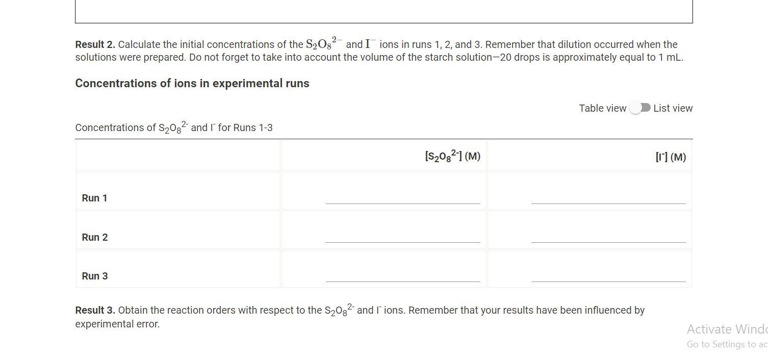 Solved The Rate of an lodine Clock ReactionElapsed time and | Chegg.com