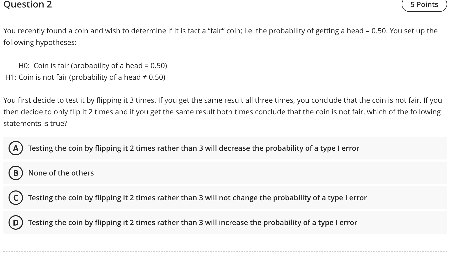 Solved You recently found a coin and wish to determine if it | Chegg.com