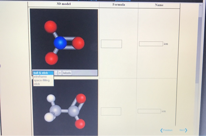 Solved The models in the following table represent ions that | Chegg.com