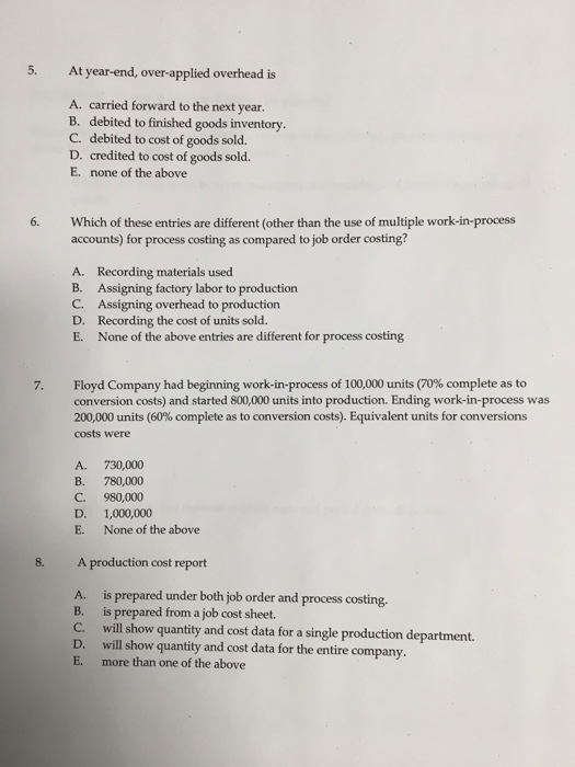 Solved Problem 1: Multiple-Choice Questions (24 points) | Chegg.com