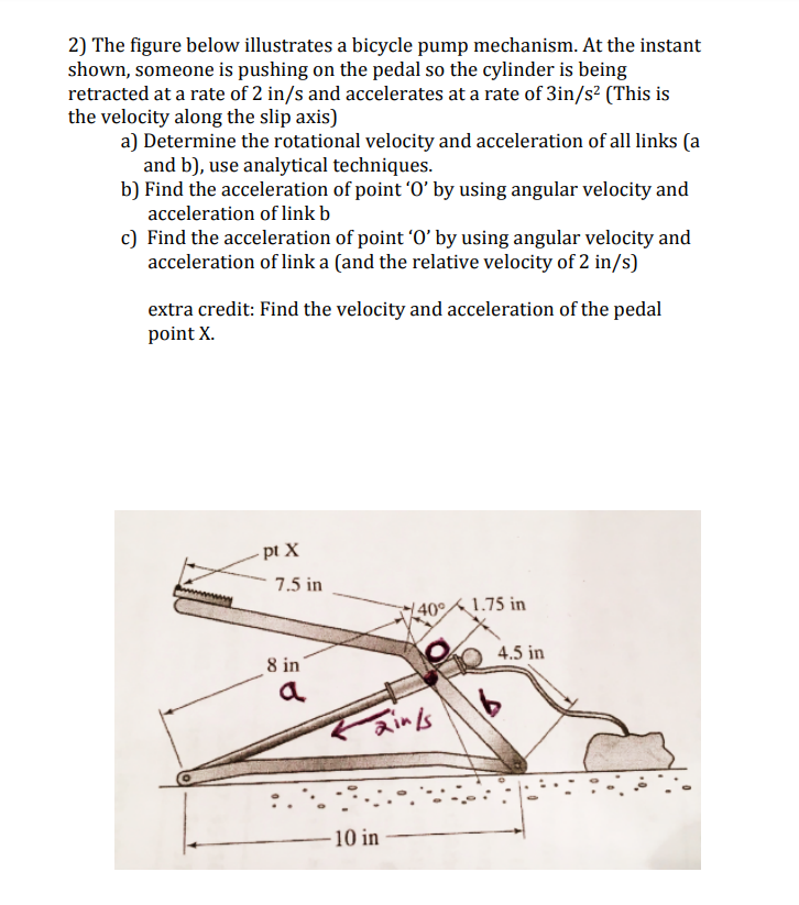 2) The figure below illustrates a bicycle pump | Chegg.com