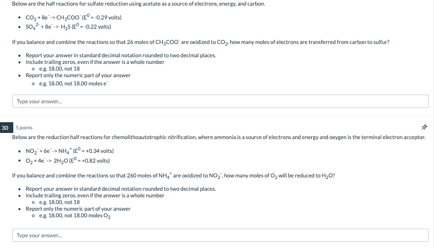 Solved Below are the half reactions for sulfate reduction | Chegg.com