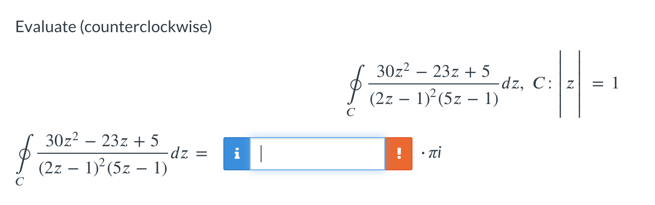 Solved Evaluate (counterclockwise) | Chegg.com