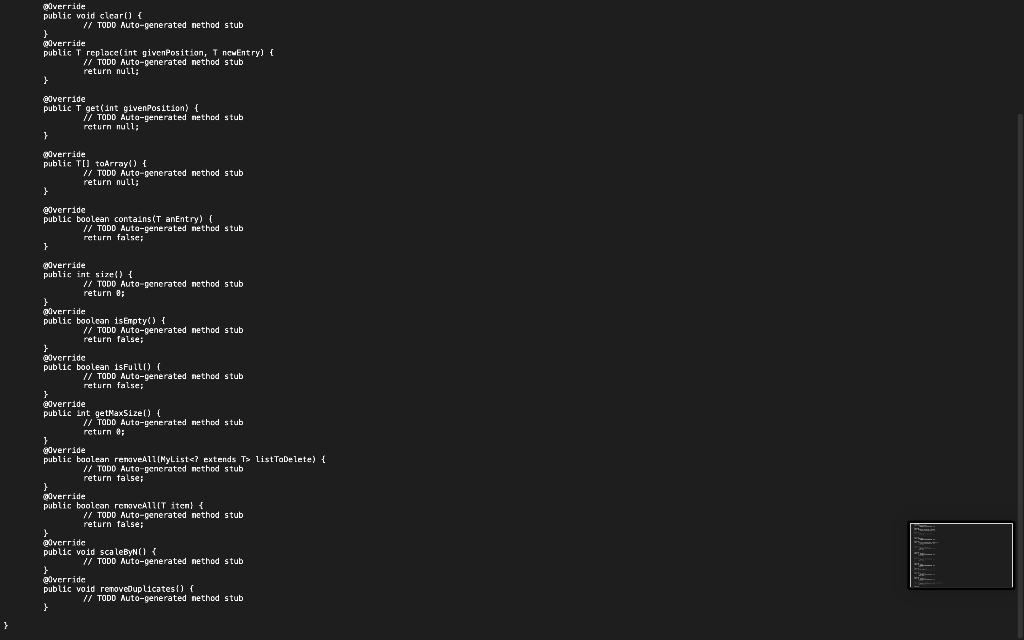 Solved - Part 1: Implement the array-based list 10pts. We | Chegg.com