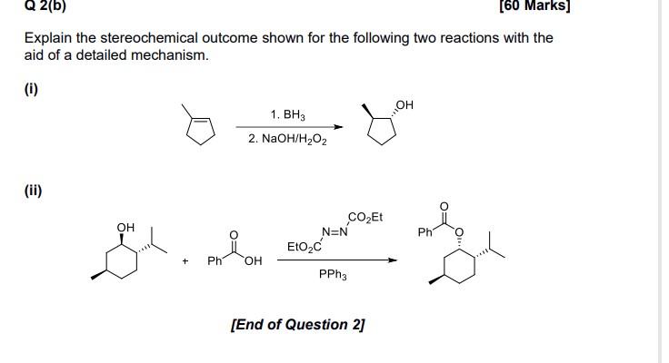 Solved Explain the stereochemical outcome shown for the | Chegg.com