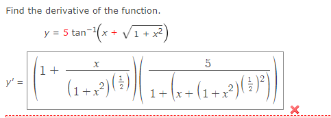 Solved Find the derivative of the function. | Chegg.com