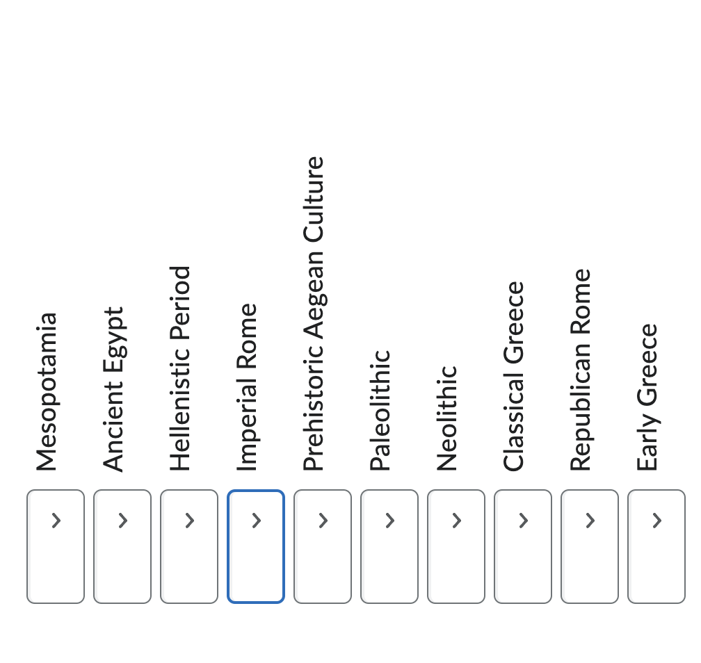 Put the following periods in chronological order | Chegg.com