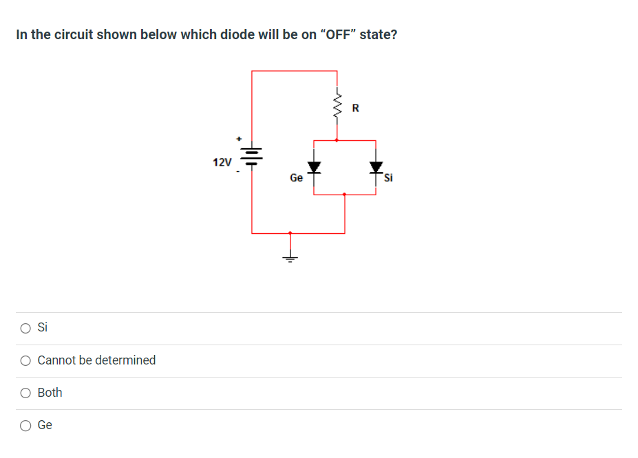 Solved In the circuit shown below which diode will be on | Chegg.com