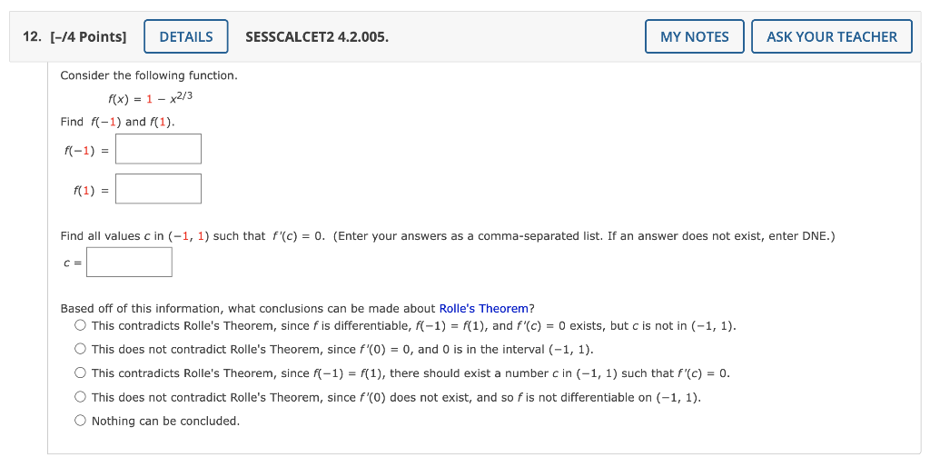 Solved 12. [-14 points) DETAILS SESSCALCET2 4.2.005. MY | Chegg.com