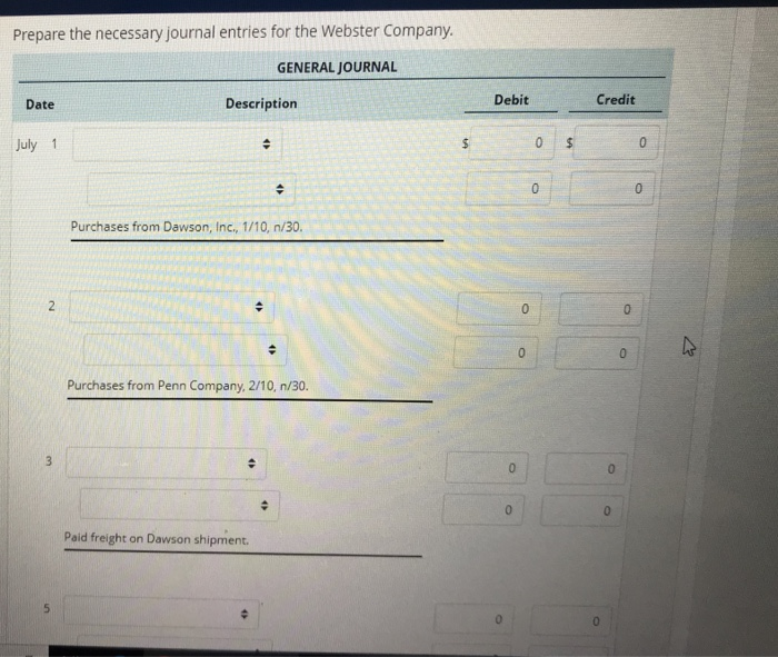 Solved Journal Entries for Merchandise | Chegg.com