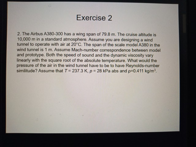 Exercise 2 2. The Airbus A380-300 has a wing span of | Chegg.com