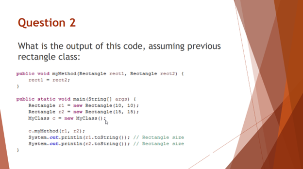 Question 2 What is the output of this code, assuming | Chegg.com