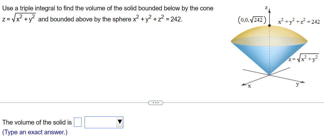 Solved Use a triple integral to find the volume of the solid | Chegg.com