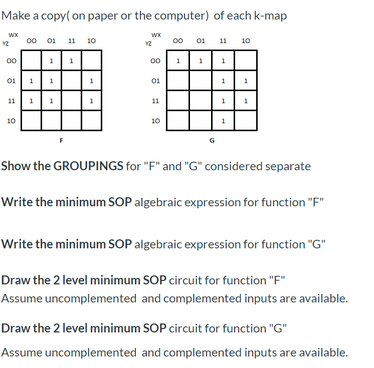 Solved Refer to the minimum 2-level SOP for the | Chegg.com