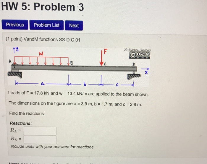 Solved HW 5: Problem 3 Previous Problem List Next (1 point) | Chegg.com
