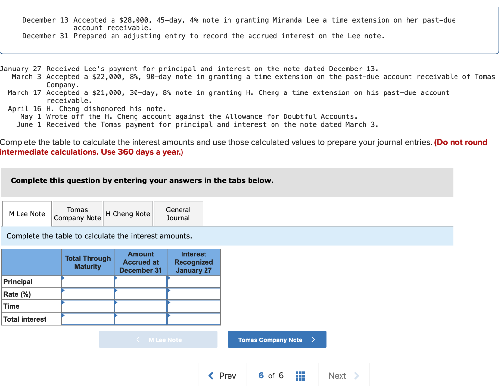 Solved December 13 Accepted a $28,000, 45-day, 4% note in | Chegg.com