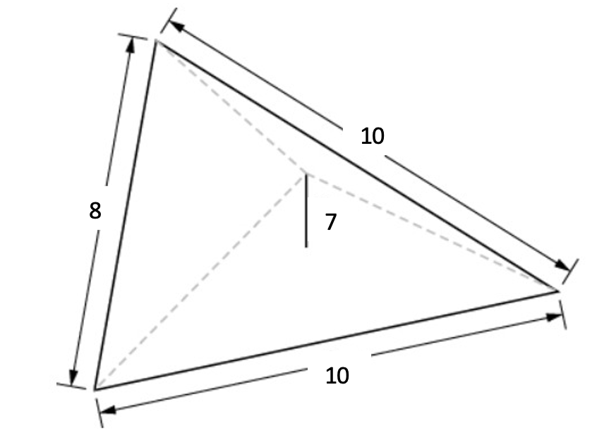 Calculate the volume of the pyramid using the | Chegg.com