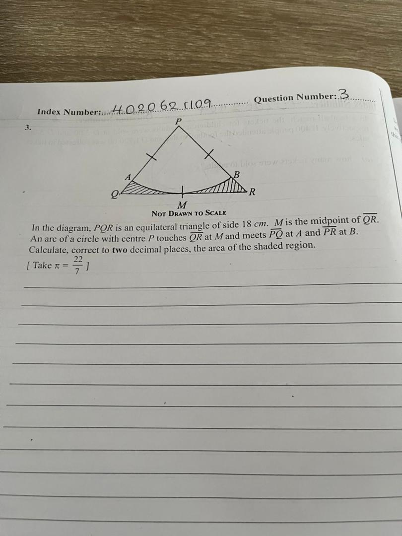 Solved Index Number: 4.02062 c1.09 Question Number: 3 | Chegg.com