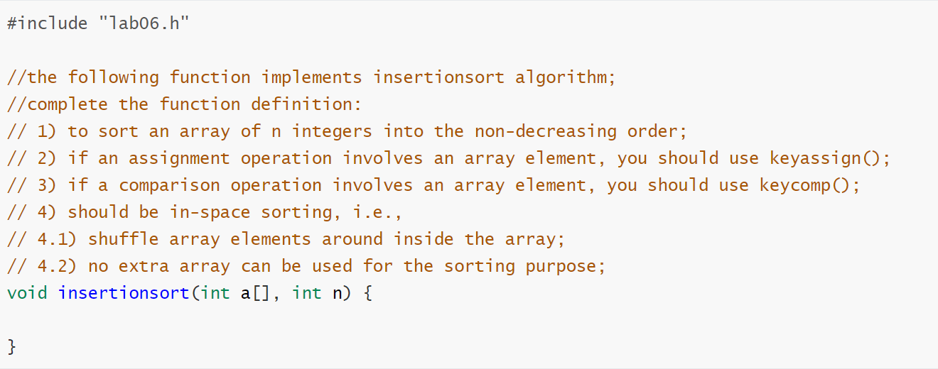Solved #include "lab06.h" extern int count_assign; extern | Chegg.com