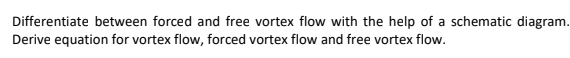 Solved Prove that in case of forced vortex flow, the rise of | Chegg.com