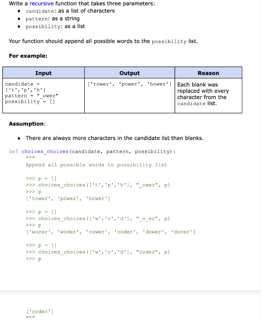 Solved Write a recursive function that takes three | Chegg.com