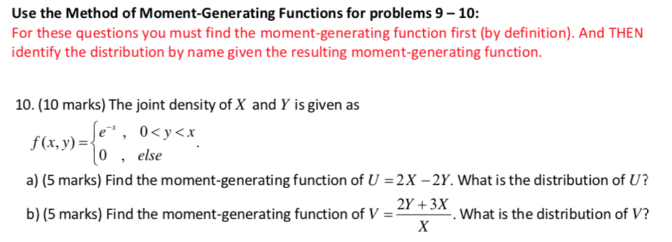 Solved Use the Method of Moment-Generating Functions for | Chegg.com