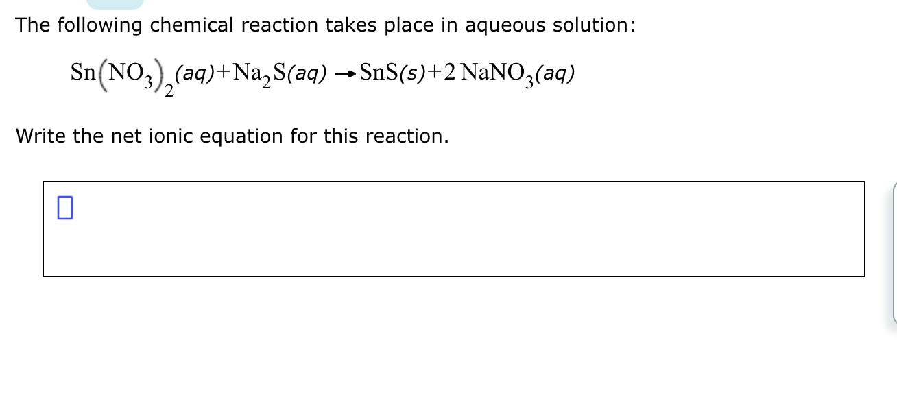 Solved The following chemical reaction takes place in | Chegg.com