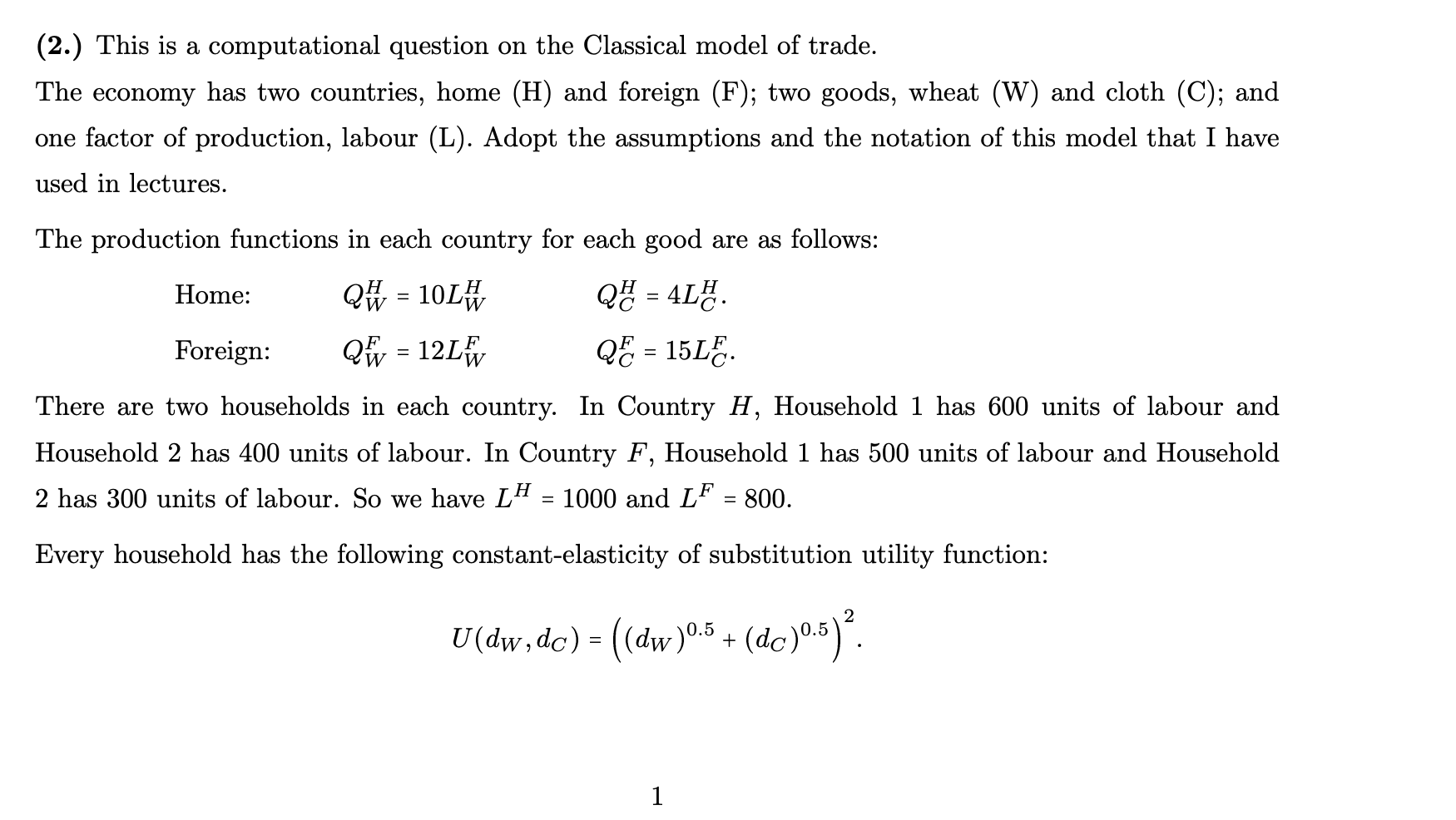 Solved (2.) This is a computational question on the | Chegg.com