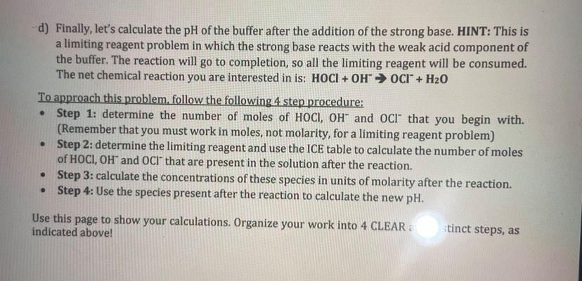 Solved 2. Consider 500 mL of a buffer comprised of 0.080 M | Chegg.com