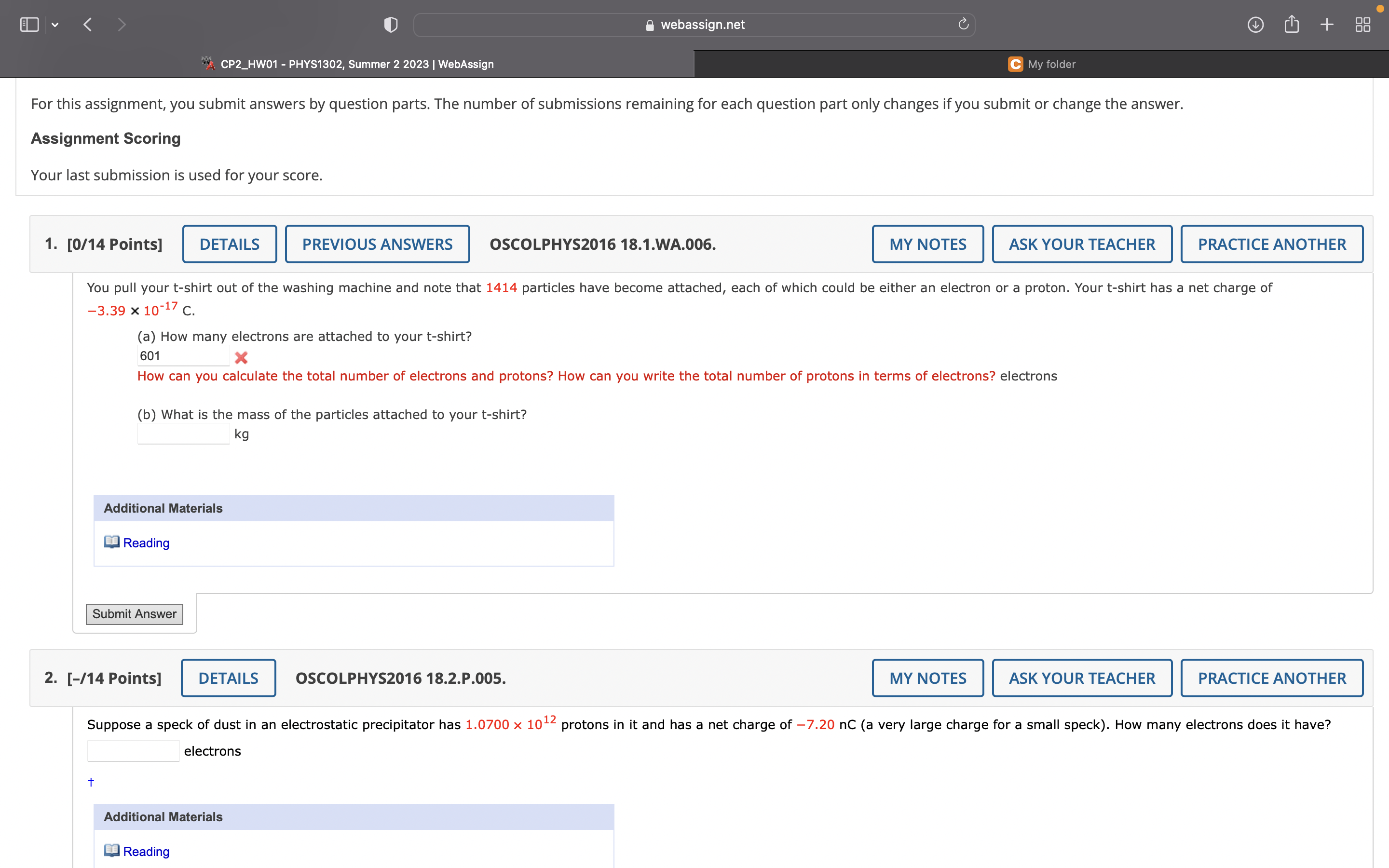 Solved this assignment, you submit answers by question | Chegg.com
