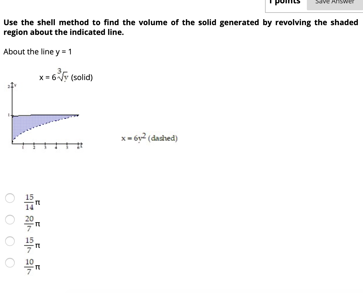 Solved Use the shell method to find the volume of the solid | Chegg.com