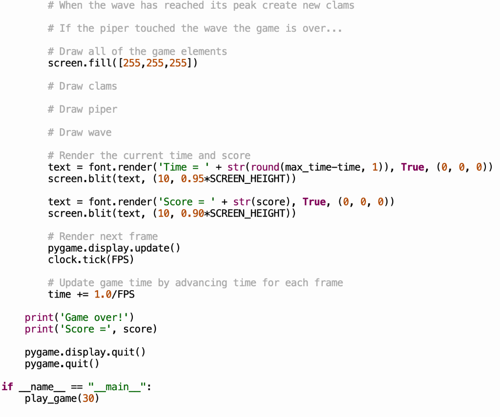Hi I need help building a game on python... this is | Chegg.com