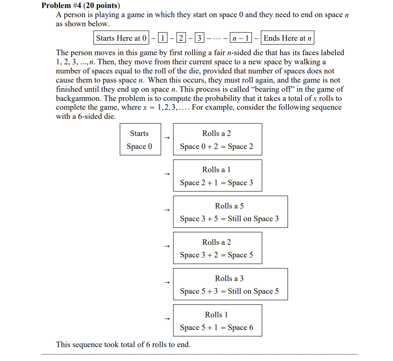 Solved Please, solve the probability of using a n-sided dice | Chegg.com