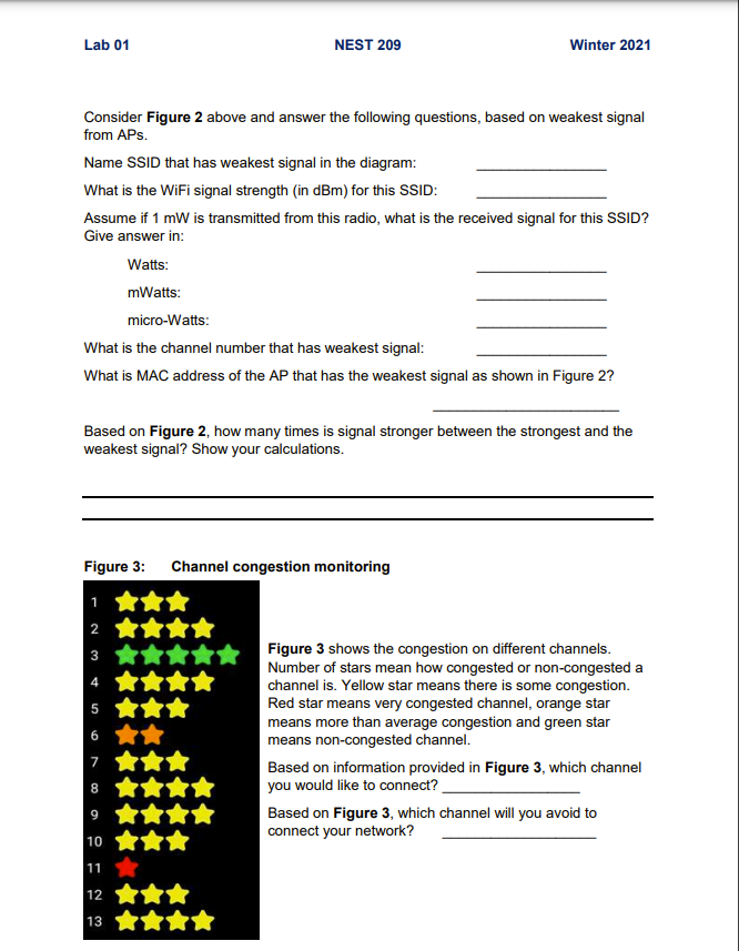 Objective: Using wireless (WiFi) network signal | Chegg.com