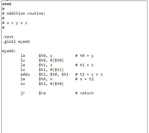 Solved This MIPS/SPIM program includes a subroutine called | Chegg.com