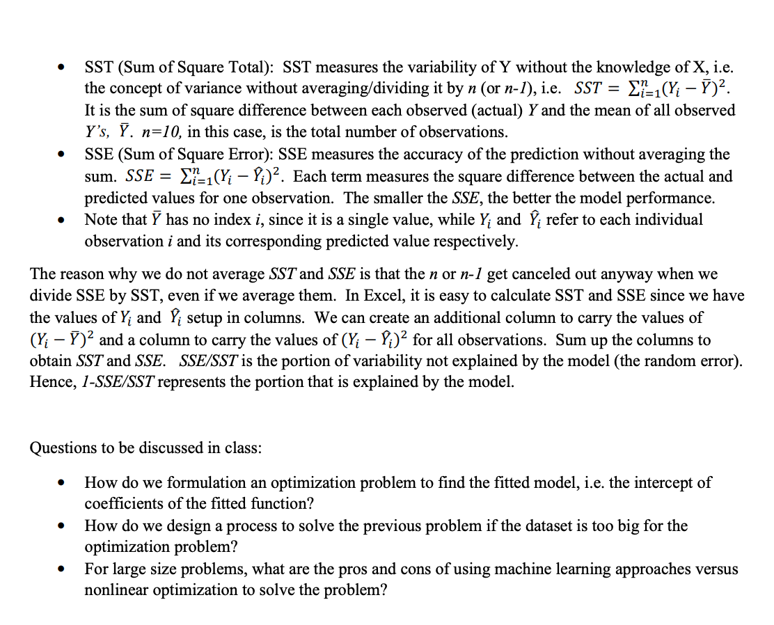 Solved Model fitting Exercise Data Set: | Chegg.com