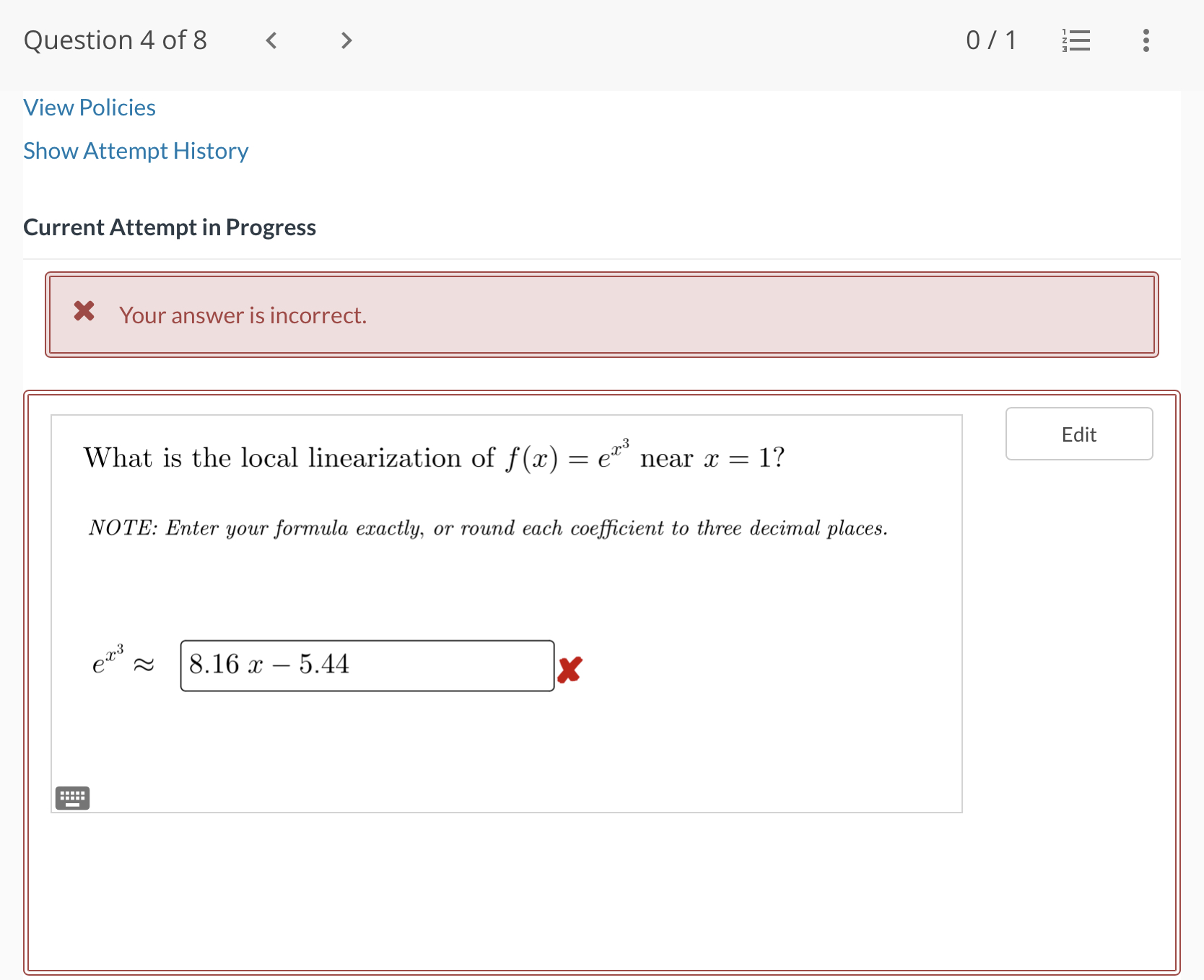 Solved View Policies Show Attempt History Current Attempt in | Chegg.com