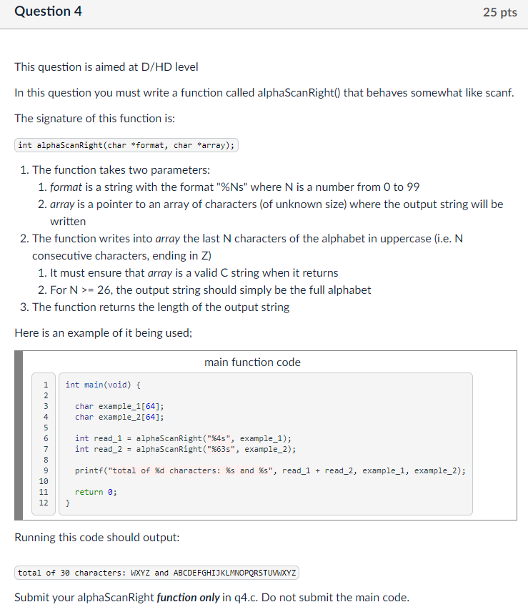 Solved This question is aimed at D/HD level In this question | Chegg.com