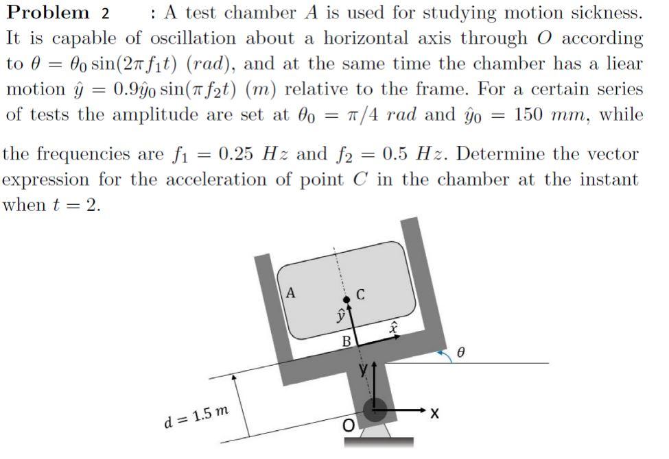 Solved Problem 2: A test chamber A is used for studying | Chegg.com