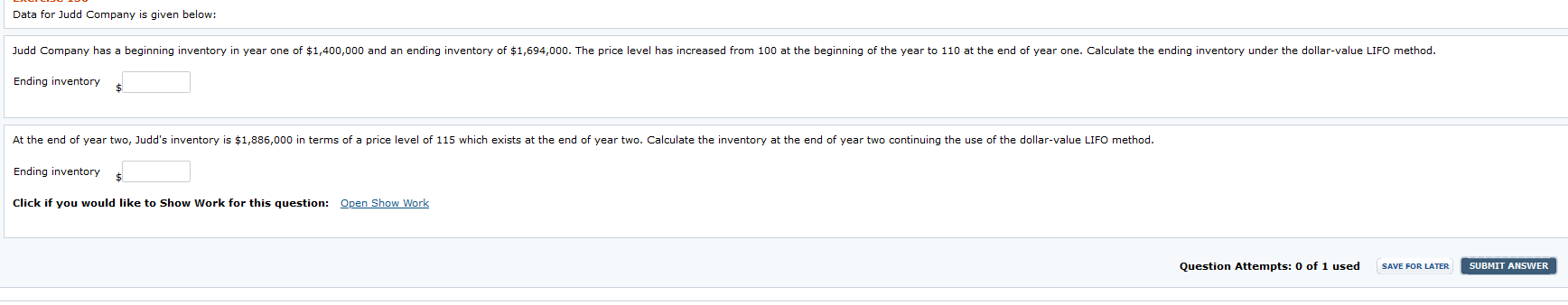 Solved Data for Judd Company is given below: Judd Company | Chegg.com