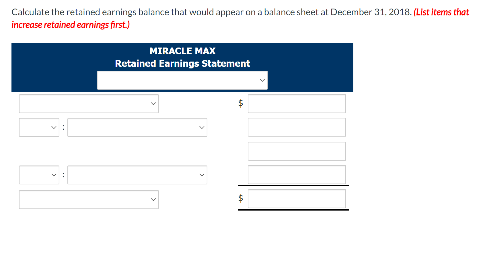 Solved The financial statement columns of the worksheet for | Chegg.com