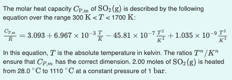 Solved Assuming ideal gas behavior, calculate ΔHAssuming | Chegg.com