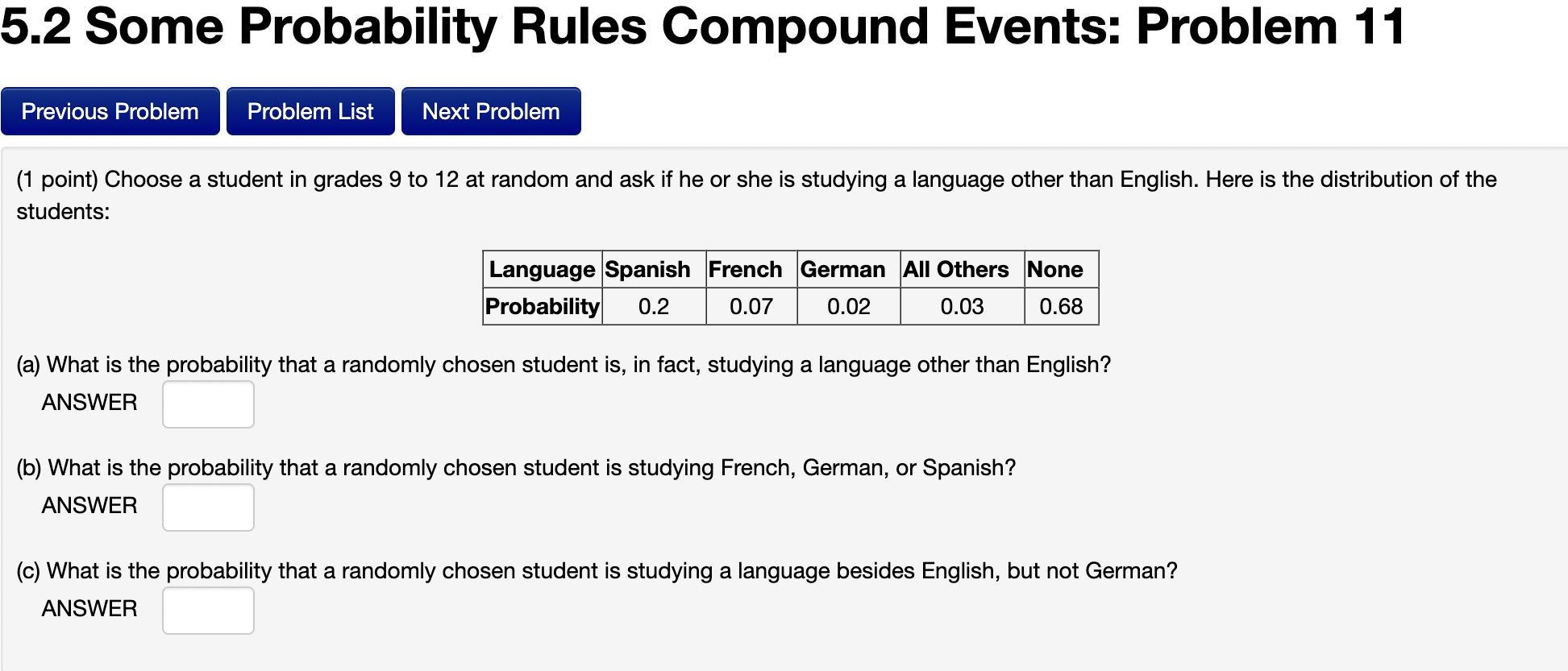 Solved 5.2 Some Probability Rules Compound Events: Problem | Chegg.com