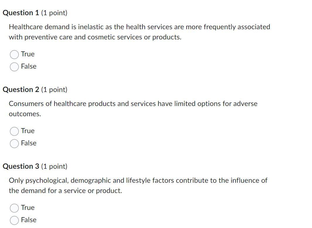 Solved Healthcare demand is inelastic as the health services | Chegg.com