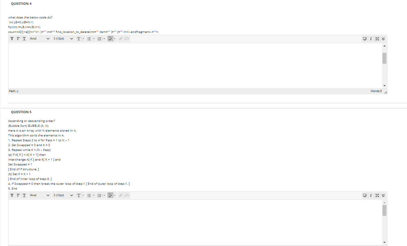 Solved QUESTION 1 what is lower bound in a linear array? TT | Chegg.com