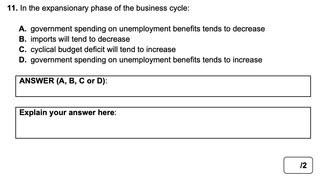 Solved 11. In the expansionary phase of the business cycle: | Chegg.com