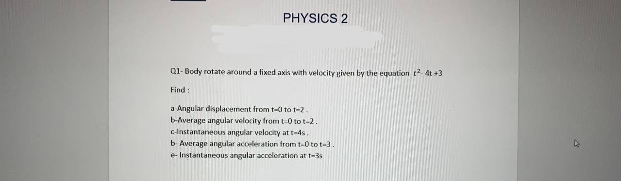 Solved Q1- Body rotate around a fixed axis with velocity | Chegg.com